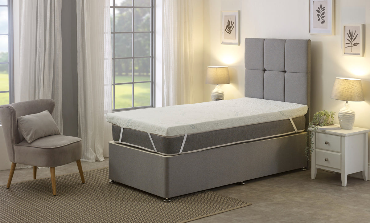 1" Deep Extreme Cooling with Memory Foam Mattress Topper – Desire Beds